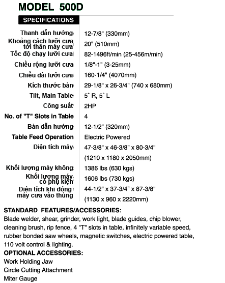 Máy cưa T-JAW 500D